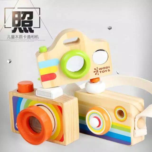 Jual WOODEN CAMERA PRETEND PLAY mainan kamera kayu anak - pretend play ...