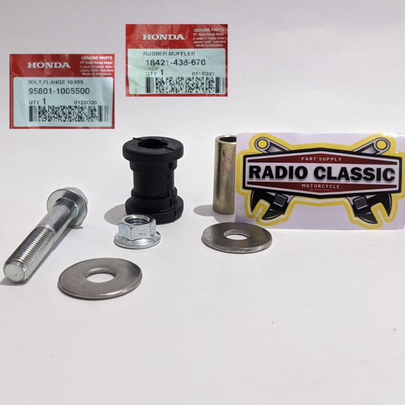 Jual KARET DAMPER KENALPOT SET MUR RING BAUD COLLAR HONDA TIGER ...