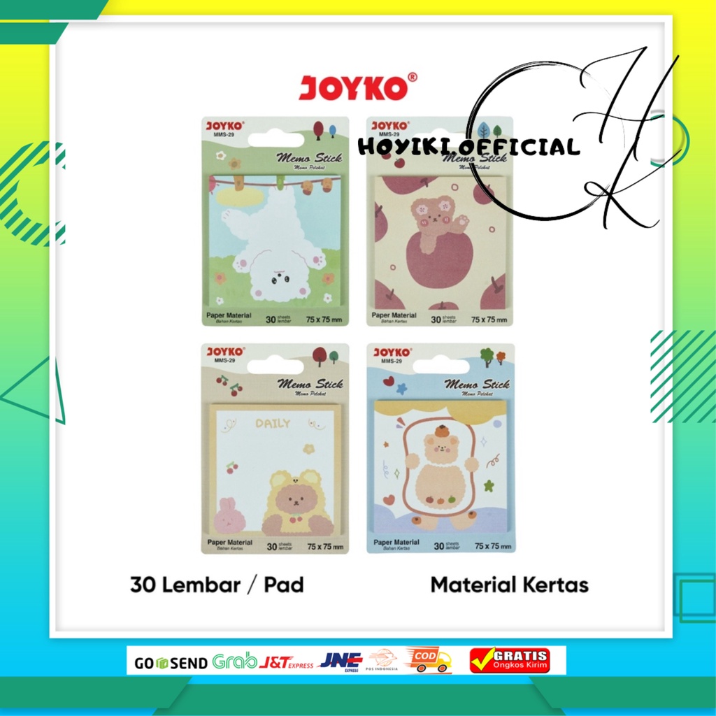 Jual Memo Stick Sticky Note Kertas Memo Pelekat Tempel Joyko MMS-29 ...