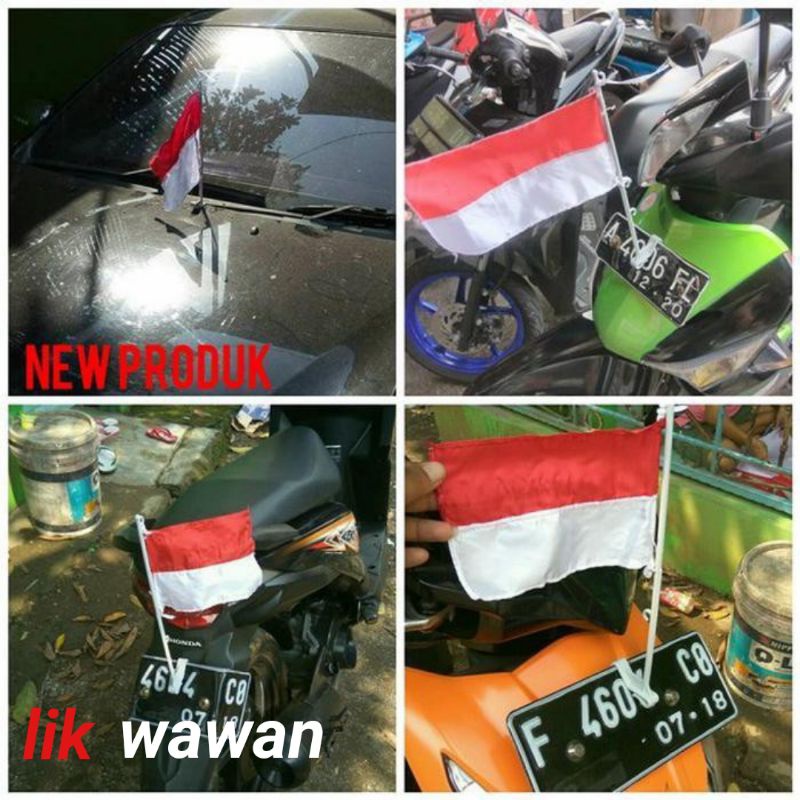 Jual bendera mobil, mobil motor, bendera merah putih kecil ukuran 22x ...