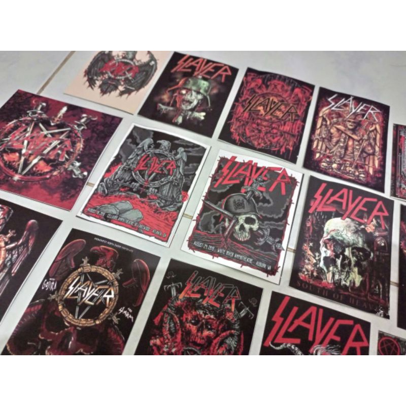 Jual Stiker SLAYER Merchandise Decals Sticker Band BLACK Metal / SALE ...