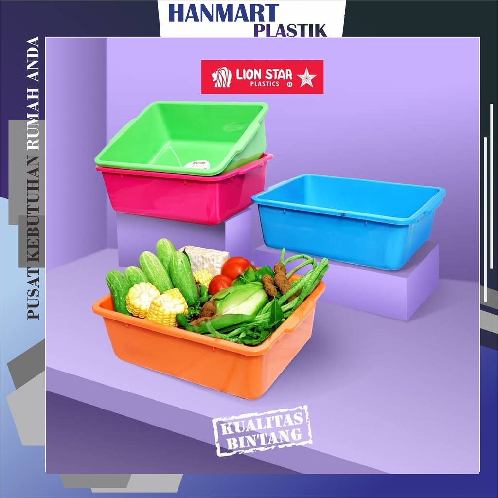 Jual Baskom Persegi BA-19 Lion Star Baskom Plastik Square Basin No. 5 ...