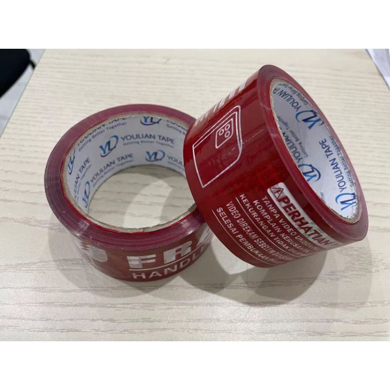 Jual Lakban Fragile Video Unboxing lebih Panjang 80Yart Tebal 2 Inci ...