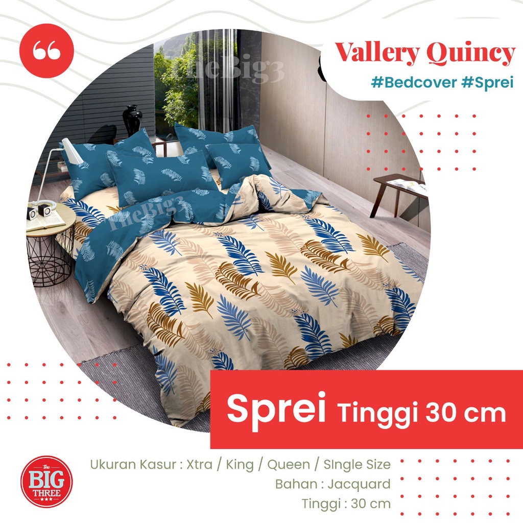 Jual VALLERY QUINCY Sprei 180x200 / 160x200 / 120x200 Tinggi 30 - Beryl ...