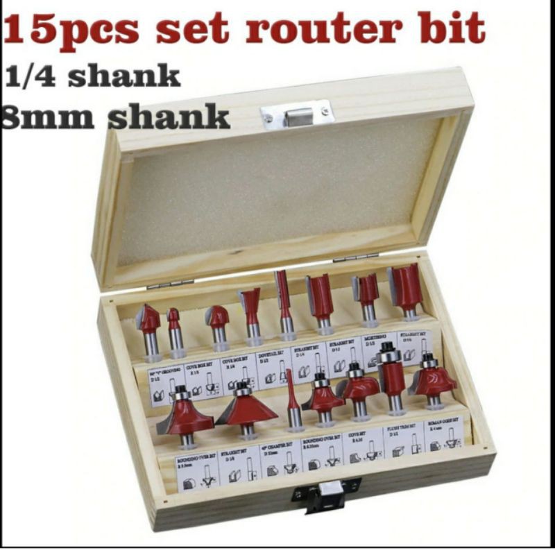 Jual BEST QUALITY Mata Bor Carbide Router Set15Pcs | Shopee Indonesia