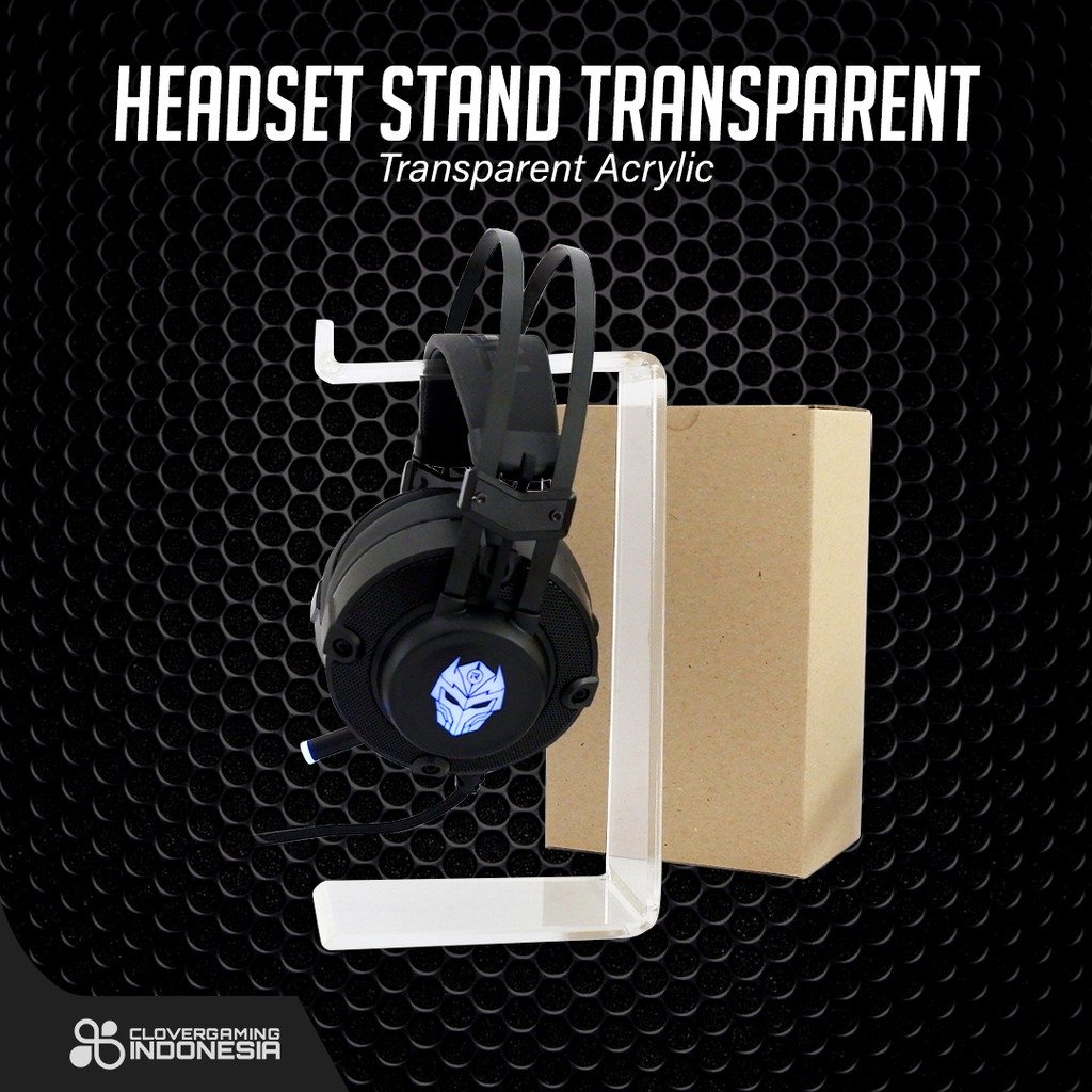 Jual Headset Stand Transparent - Transparent Acrylic | Shopee Indonesia