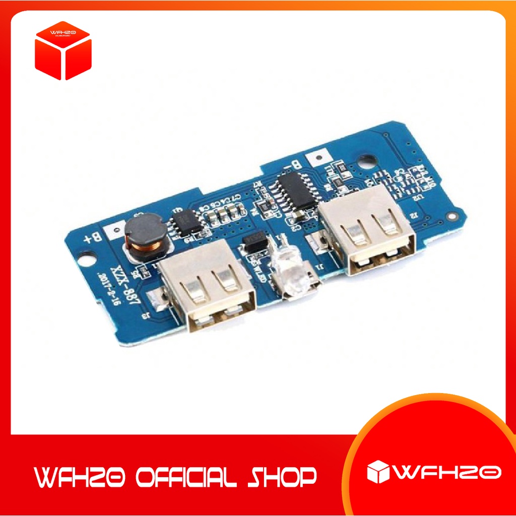 Jual Modul Powerbank 2 Slot Multi Charger Dual USB Protection 5V 2A ...