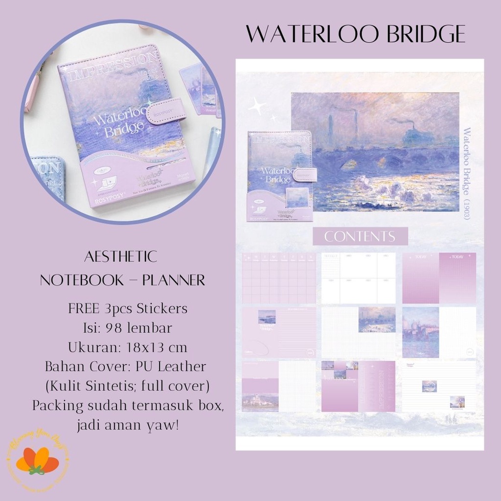 Jual Bloomingyourdays Notebook Buku Diari Planner Aesthetic Diary Book ...