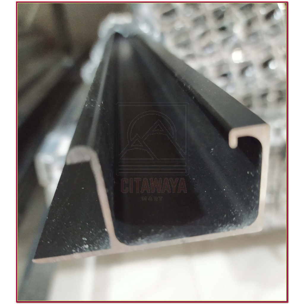 Jual Aluminium Profile Frame Handle Kaca SH 30 TSM 300 cm | Shopee ...