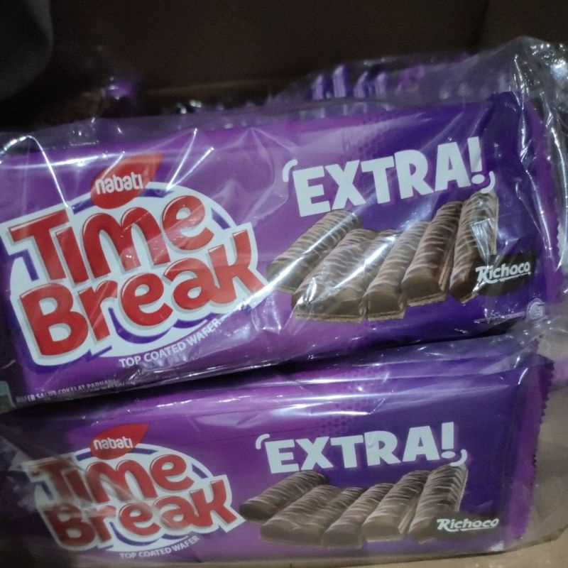 Jual NABATI TIME BREAK WAFER COKLAT BISKUIT 1 PACK ISI 20 BUNGKUS dan ...