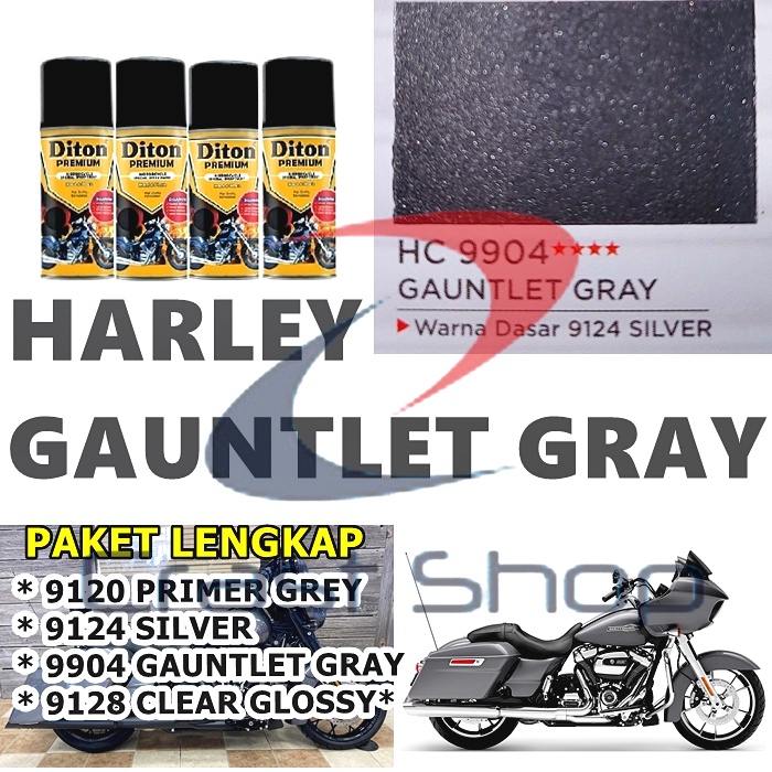 Jual Paket Lengkap Cat Pilox Diton Premium Harley Gauntlet Gray Warna ...