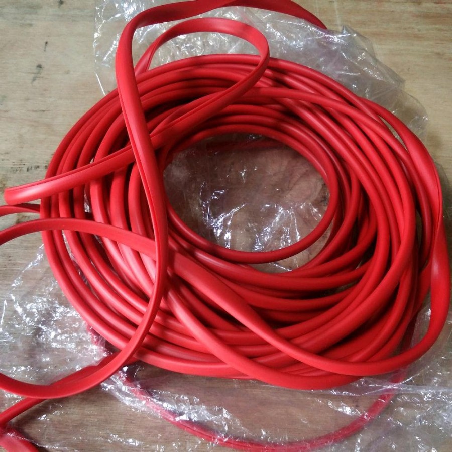 Jual 2 meter karet list tangki bensin dan bagasi vespa warna merah ...