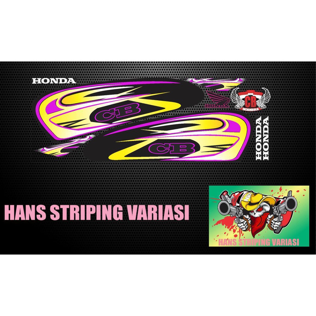 Jual striping stiker decal cb100 gradasi | Shopee Indonesia