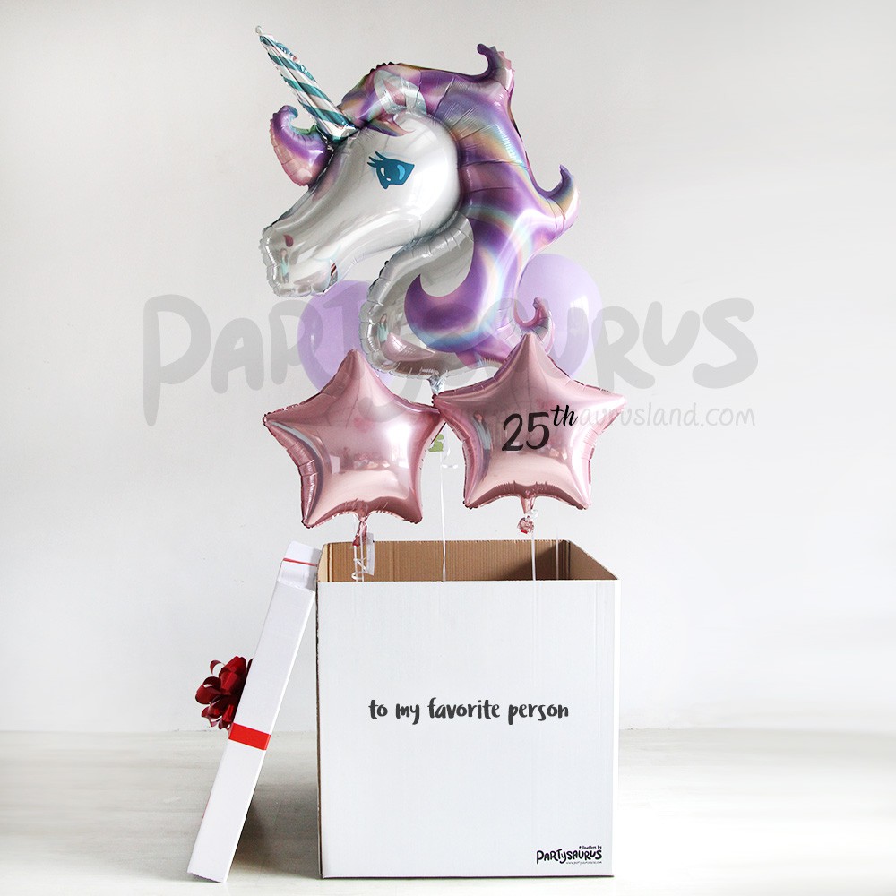 Jual Unicorn Sweetheart Mega Floatbox Surprise Balon Box | Shopee Indonesia