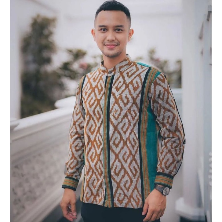 Jual set couple baju tenun - baju etnik modern - busana tenun - baju ...