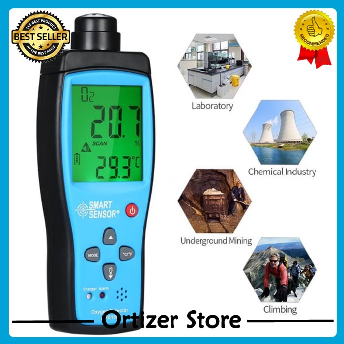Jual Promo Oxygen Tester Ar8100 Smart Sensor O2 Detector Analyzer Ar