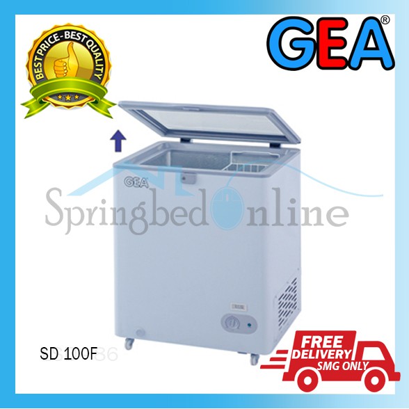Jual Sliding Flat Glass Freezer GEA 100 Liter - SD 100F | Shopee Indonesia