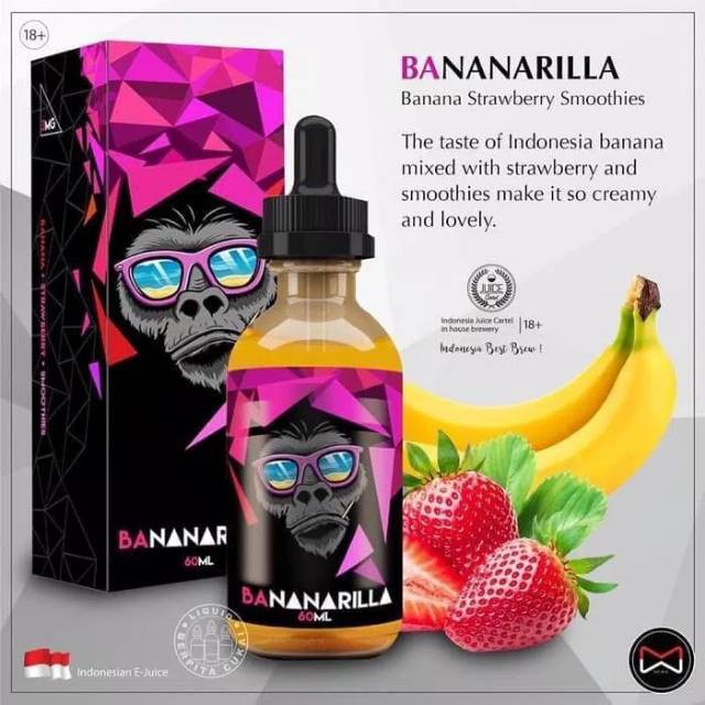 Jual BANANARILLA By IJC PREMIUM LIQUID LOKAL 60ml/3mg | Shopee Indonesia