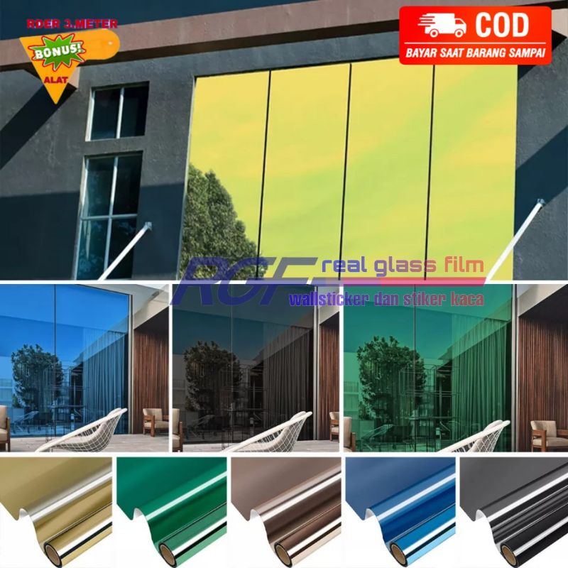 Jual Stiker Kaca Film Cermin One Way Mirror Penolak Panas Jendela Rumah Mobil Gedung Kantor ...