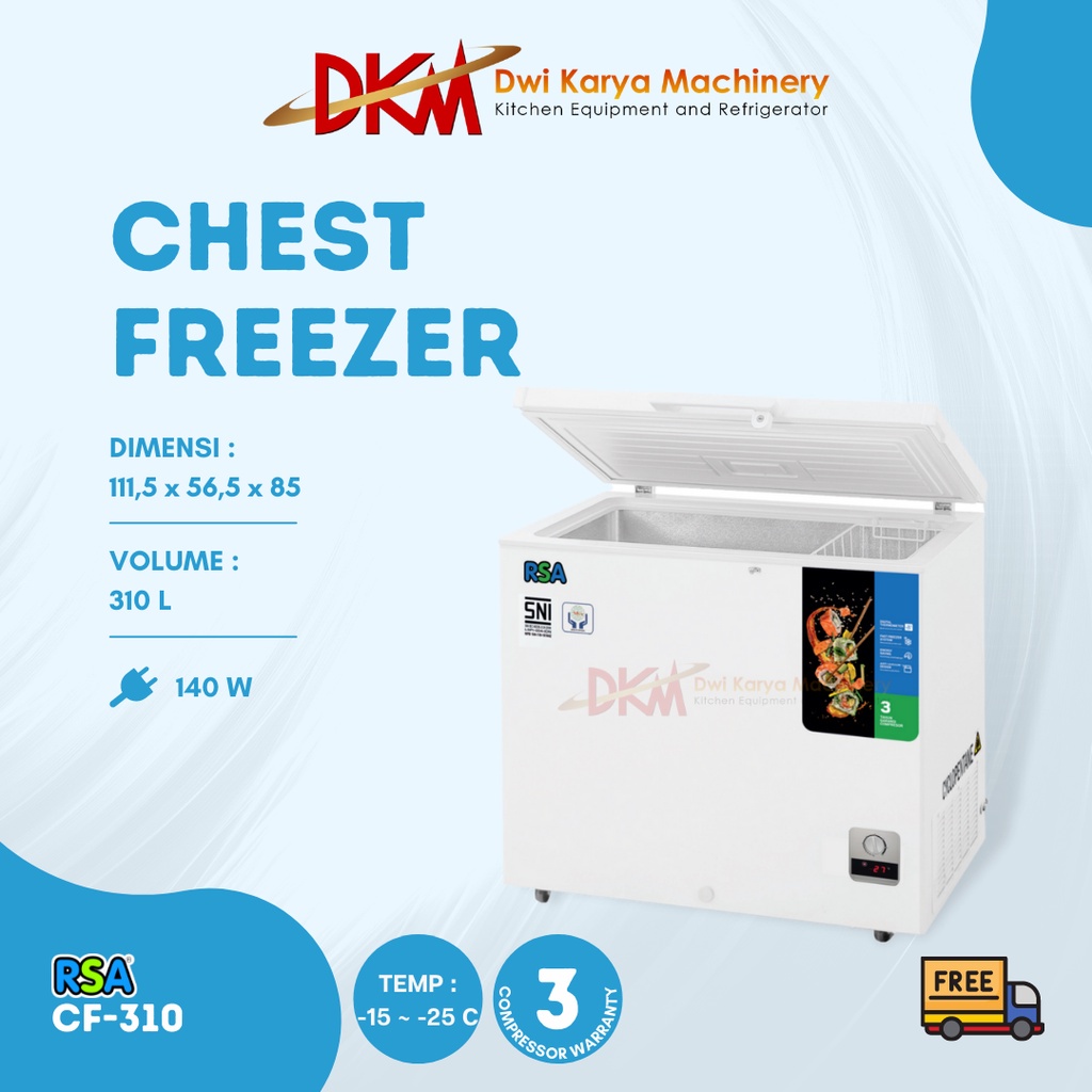 Jual Freezer Box RSA CF 310Q kapasitas 300LT / Chest Freezer RSA CF ...
