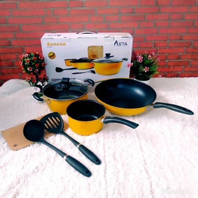 Jual Asta Lemona Panci Set Atau Cookware Set 7 Pcs | Shopee Indonesia