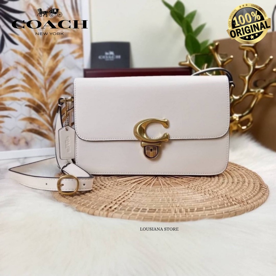 Jual Coach Studio Crossbody bag fine grain leather ivory | Shopee Indonesia