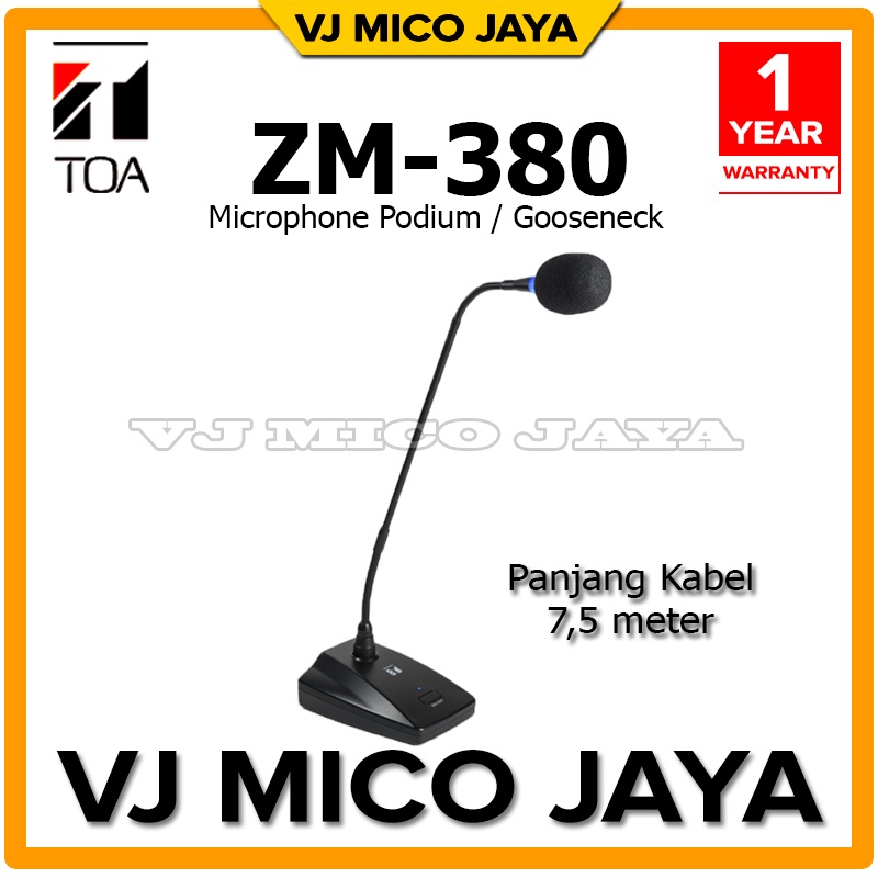 Jual TOA ZM-380 Microphone Gooseneck / Mikropon Meja Podium | Shopee ...