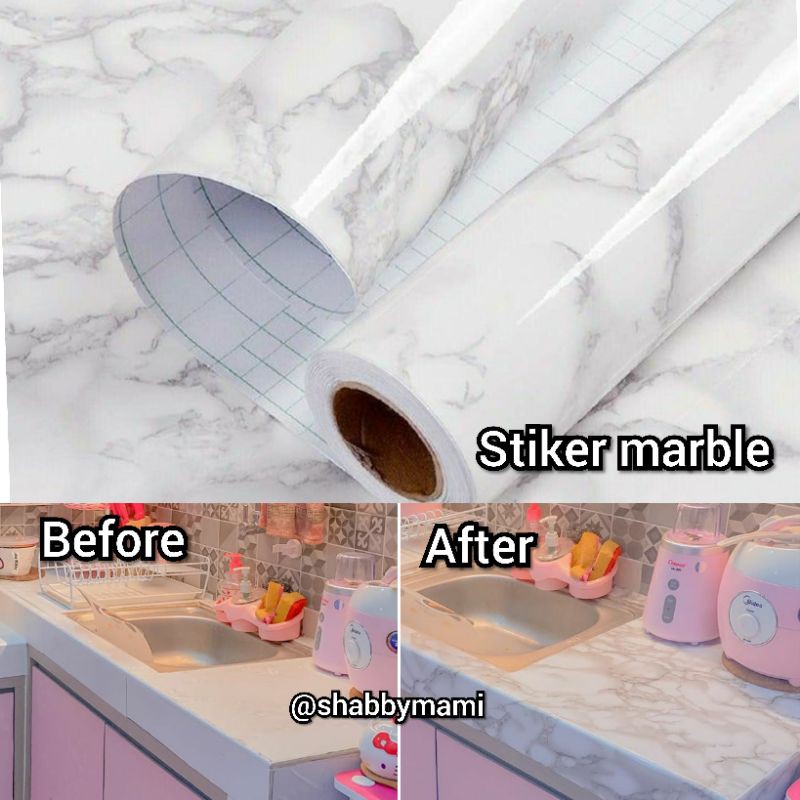 Jual STIKER MARMER 45cm x 10METER - STICKER MARBLE - WALLPAPER MARMER ...