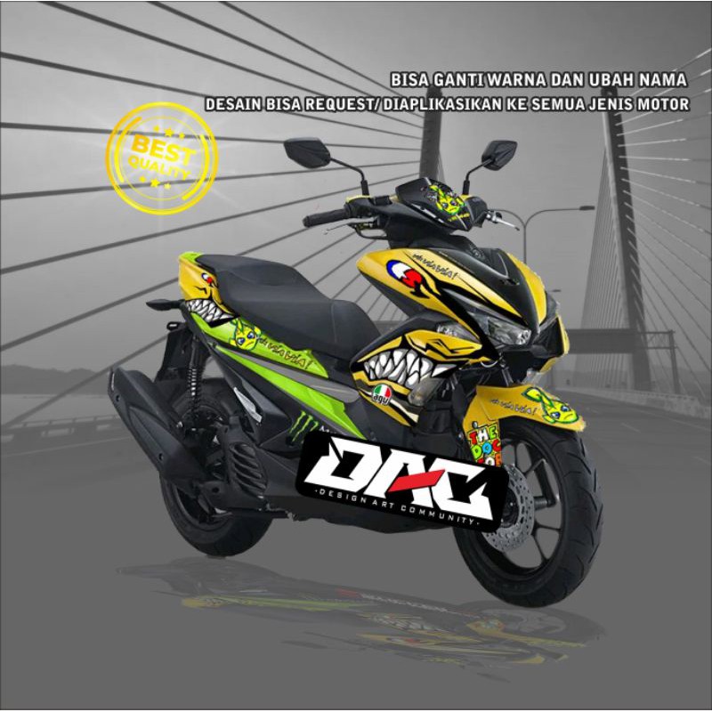 Jual Sticker Decal full body Yamaha Aerox motif monster the doctor ...