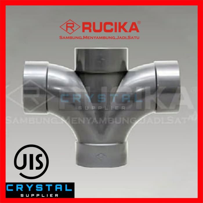 Jual LARGE RADIUS DOUBLE TEE RUCIKA 3 x 2" inch D WLT PVC / DWLT / DWL T | Shopee Indonesia