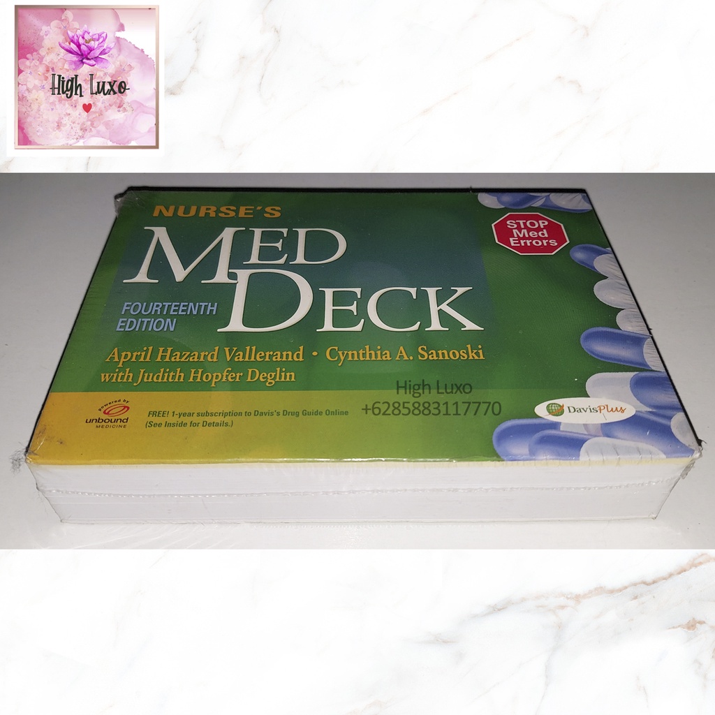 Jual Nurse's Med Deck Drug Guide for Nurses card deck SAFETY FIRST ...