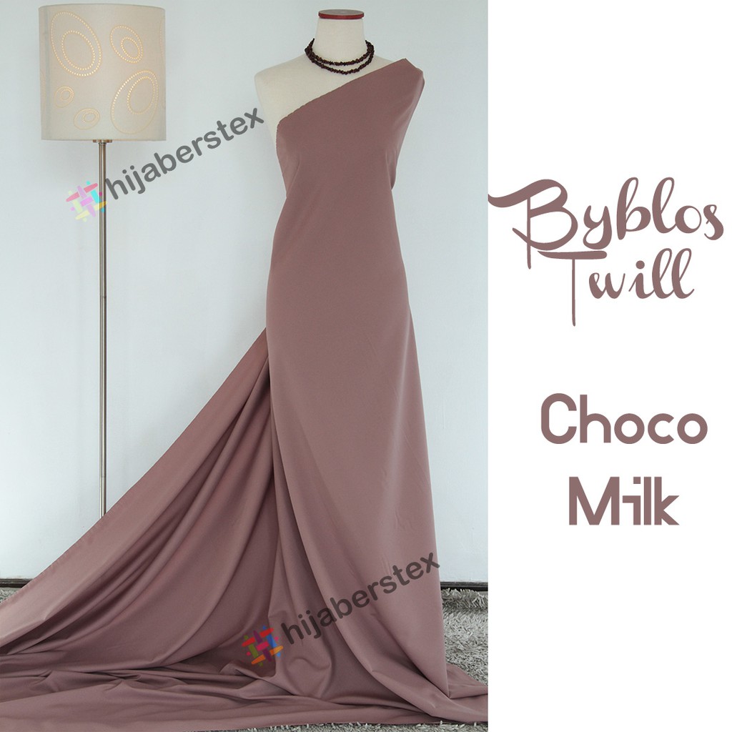 Jual 1/2 Meter Kain BYBLOS TWILL Choco Milk (ecer warna - DC) | Shopee ...