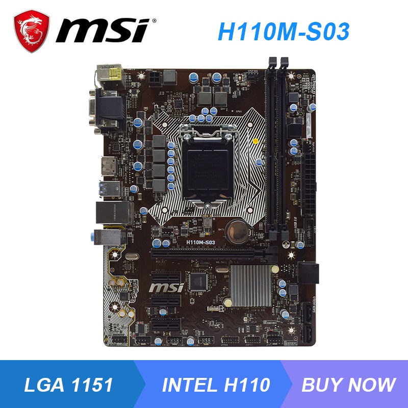 Jual PREORDER MSI H110M-S03 1151 Motherboard H110 Motherboard DDR4 ...