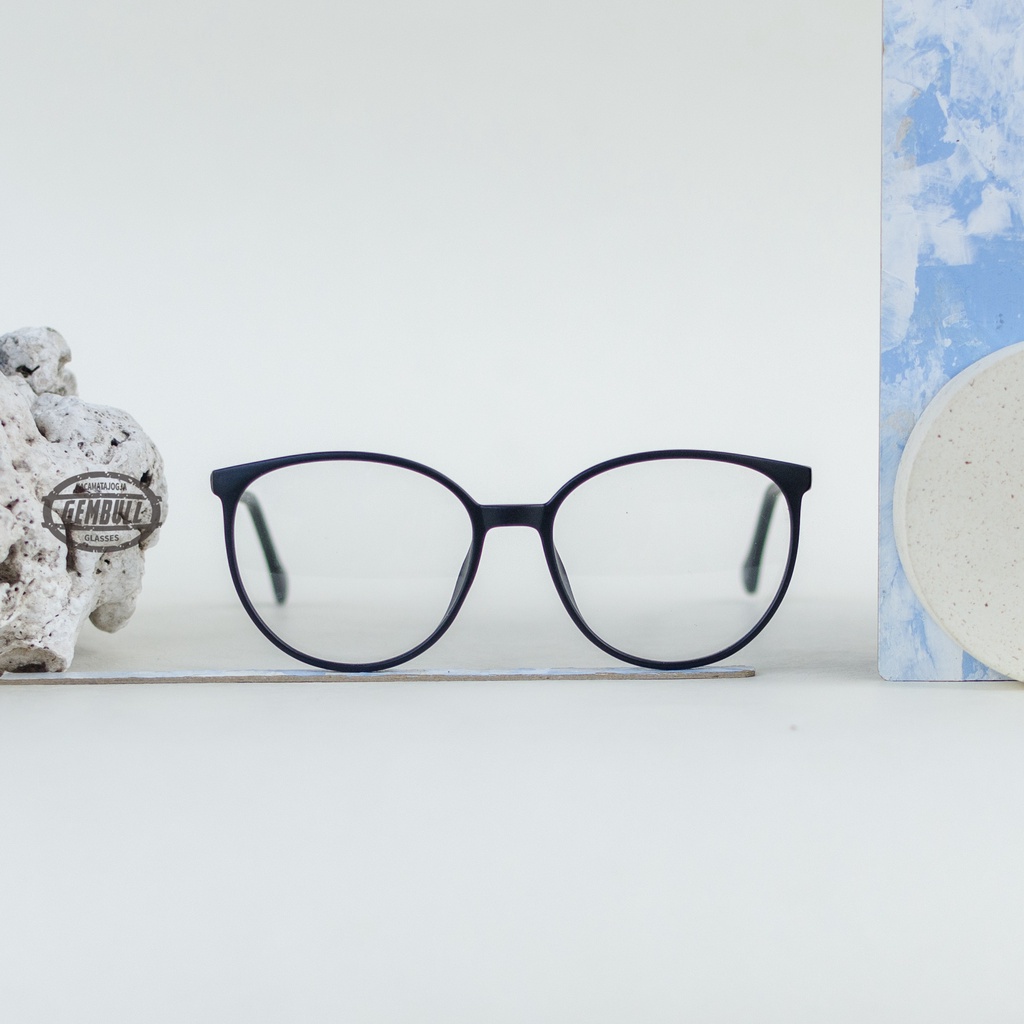 Jual FRAME KACAMATA SEMI BULAT PLASTIK TULANG BESI / KACAMATA MINUS ...