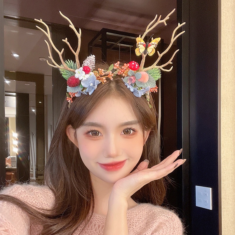 Jual Bendo Natal Bendo Fashion Wanita Korea Natalan Hair Clip Cute ...