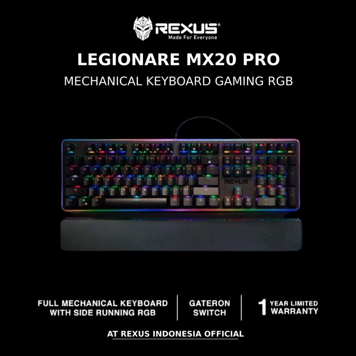 Jual Keyboard Gaming Rexus Legionare MX20 PRO Mechanical RGB Original ...
