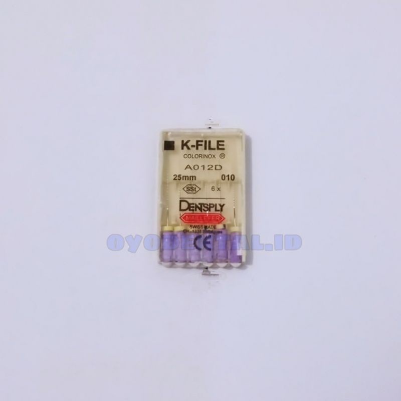Jual kfile dentsply 25mm size 10 / dental kfiles / k file dentsply ...
