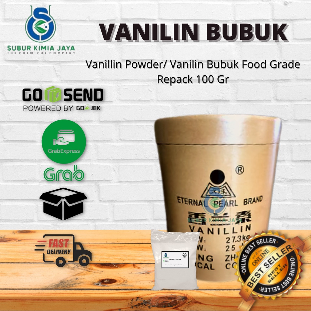 Jual Vanillin / Vanili / Vanilin powder bubuk food grade 100 gr ...