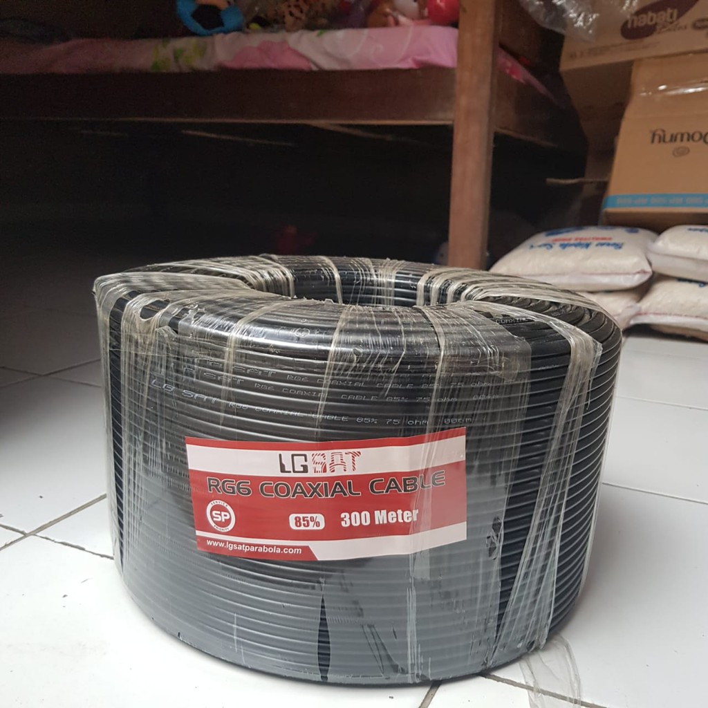Jual Kabel RG6 LGSAT panjang 300 meter parabola dan CCTV Kualitas terbaik | Shopee Indonesia
