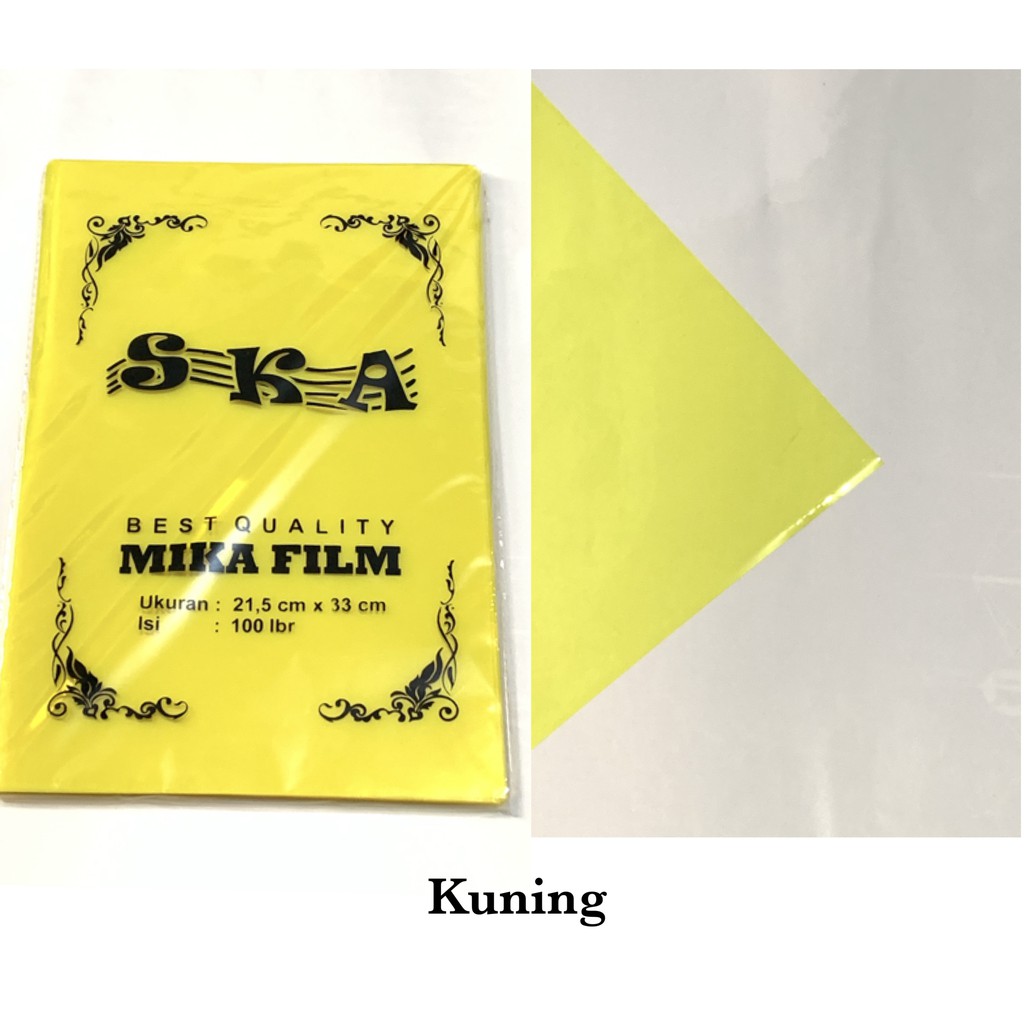 Jual Cover Mika/ Plastik Mika Jilid / Mika Film Folio Bening Warna (Pak ...