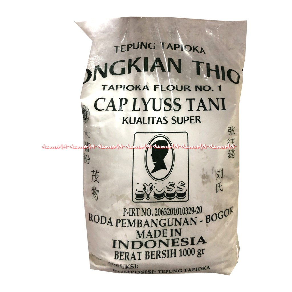 Jual Tepung Tapioka Ongkian Thio Cap Iyuss Tani 1000gr 1kg Power Beras ...