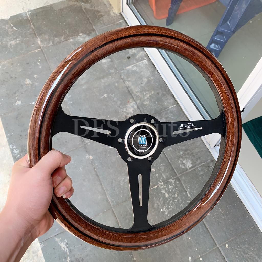 Jual Stir Nardi Half Wood Classic Black Spoke Setir Steering Wheel ...