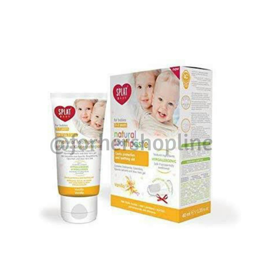 Jual Splat Baby Vanila Flavoured Toothpaste w/Finger-tip Toothbrush 40 ...