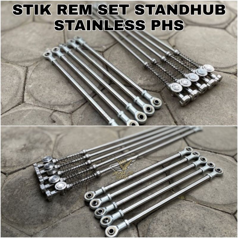 Jual stik rem stenlis cb gl megapro / kawat rem belakang stainless ...