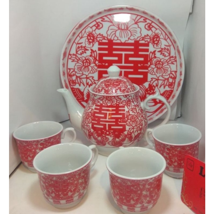 Jual Wedding Teaset / Teapai Sangjit Lamaran Pernikahan/ Gelas Sangjit ...