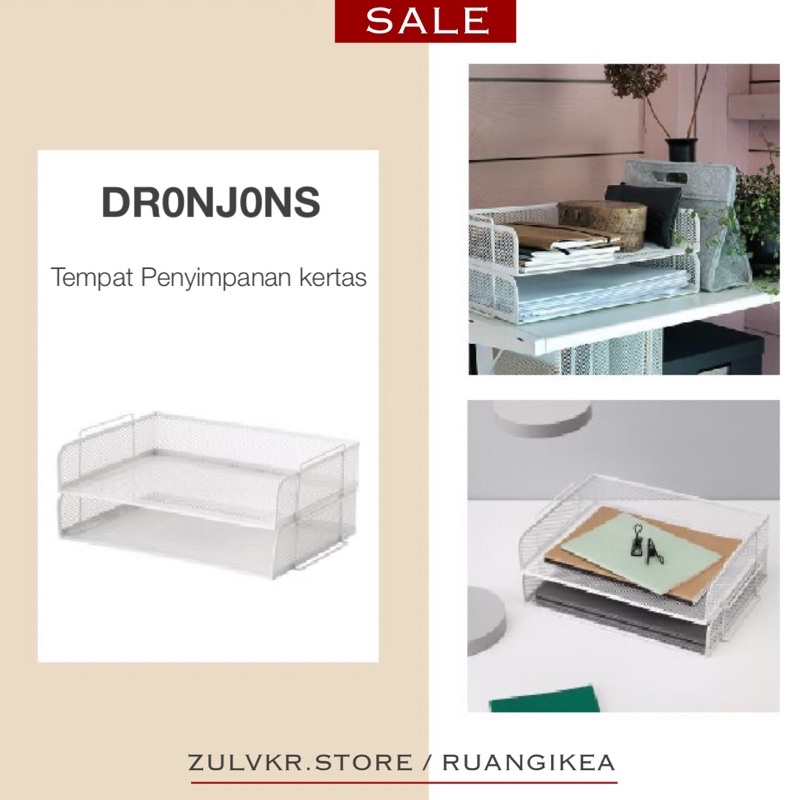 Jual PROMO!IKEA NEW DRONJONS Tempat Penyimpanan Surat File Kertas Steel ...
