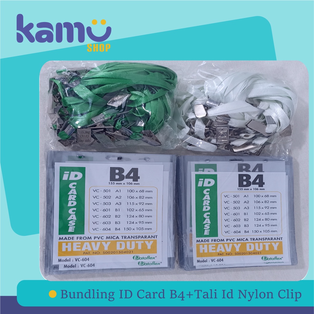 Jual Bundling 40 Pcs ID Card B4 + 40 Pcs Tali ID Card Nylon Clip - NYL ...