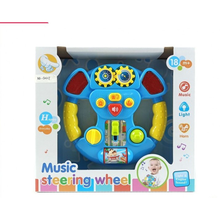 Jual Mainan Music Steering Wheel Setir Mobil Baby Toy - NB-04117 ...