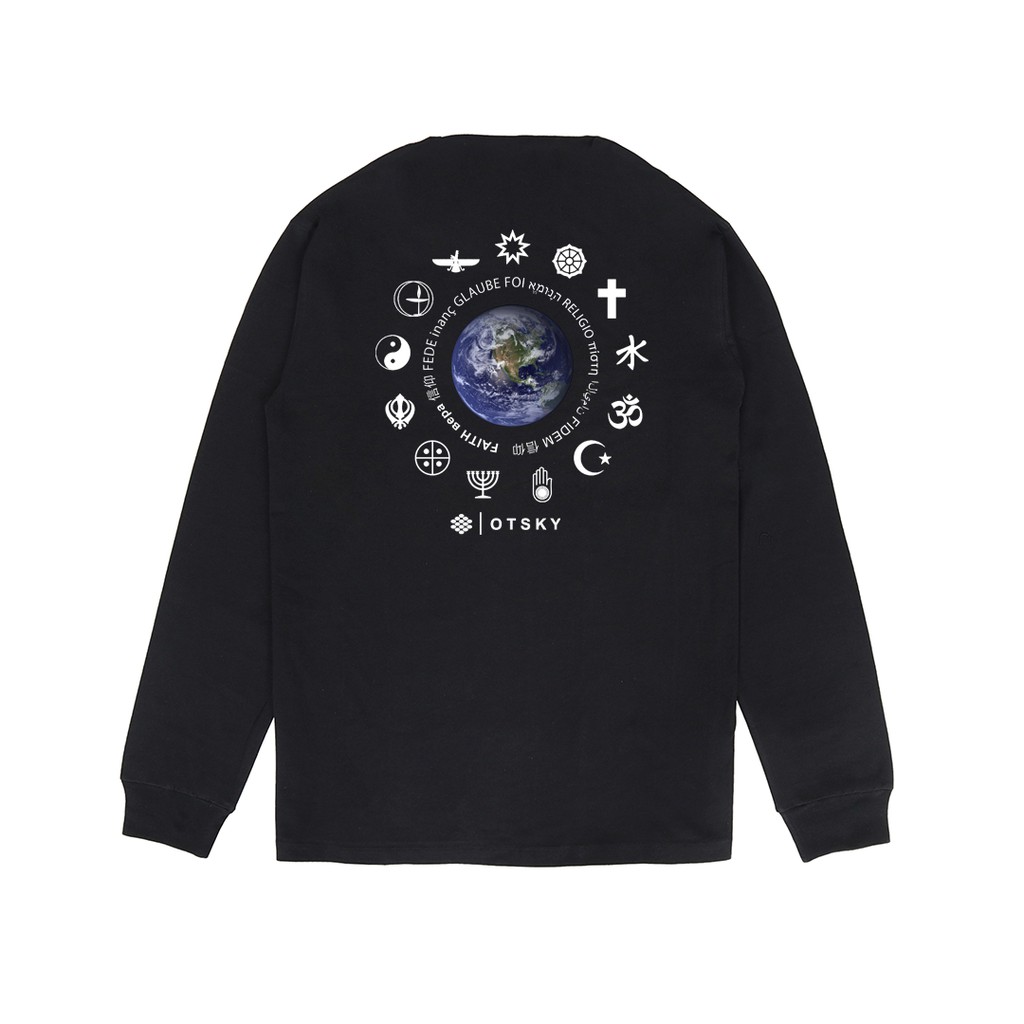 Jual Otsky Kaos Pria Lengan Panjang Humanity Above Religion Black X LS ...