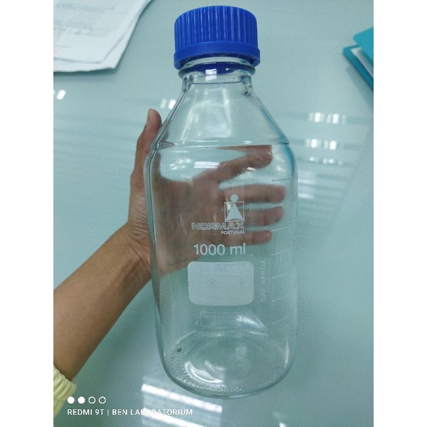 Jual laboratory bottle botol eluen botol media mikro 1000ml 1liter ...
